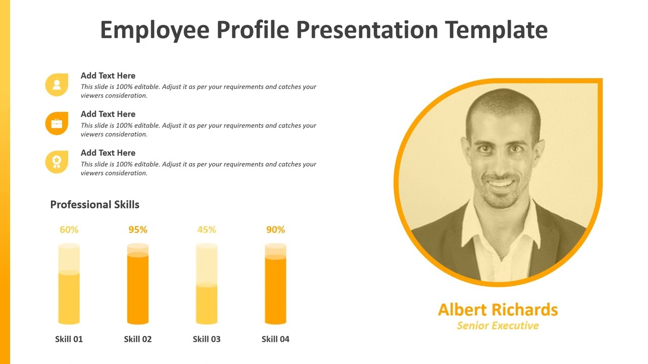Employee Profile Presentation Template | Kridha Graphics
