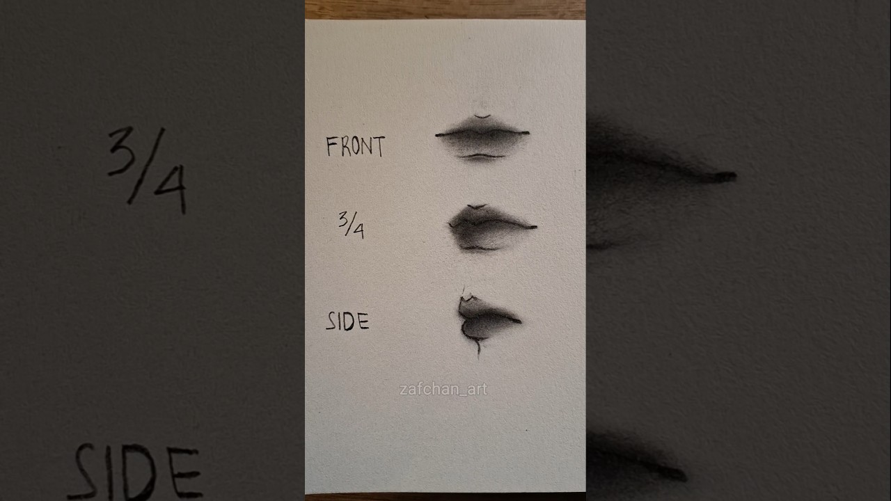 How to draw lips easily from any angle ✨️ #tutorial #howtodraw #lips #art #shorts