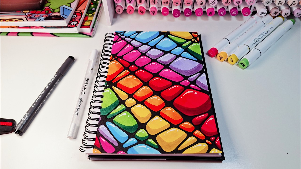 Colorful Sketchbook Drawing Tutorial 🎨 | Easy Neurographic Art for Beginners