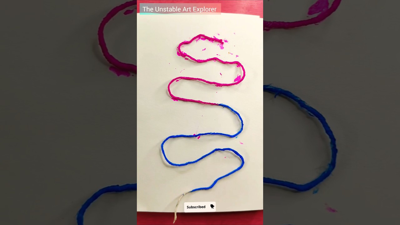 DIY Thread Painting 🤯🤩 String pull Art #shorts #painting #threadart #youtubeshorts #drawing #art