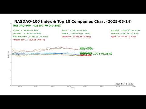NASDAQ-100 Index & Top 10 Companies Chart (2025-05-14)