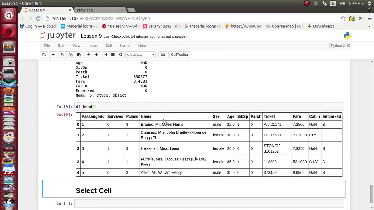 Data analysis with python and Pandas   Select rows and column Tutorial 9   YouTube