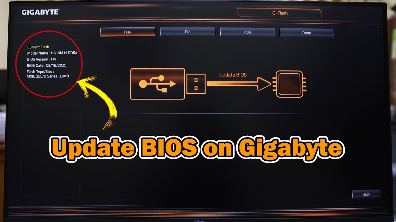 how to update BIOS system Gigabyte last version