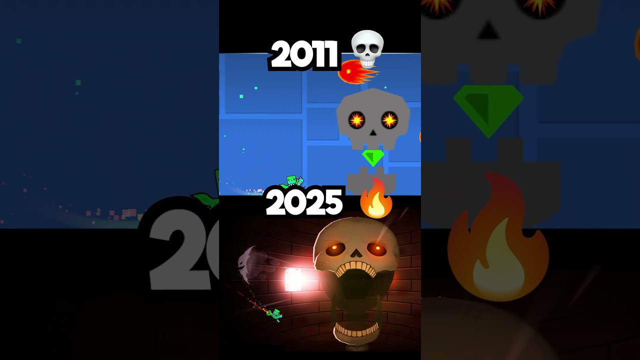 Geometry Dash: 2011 vs 2025 🤯😱 #shorts