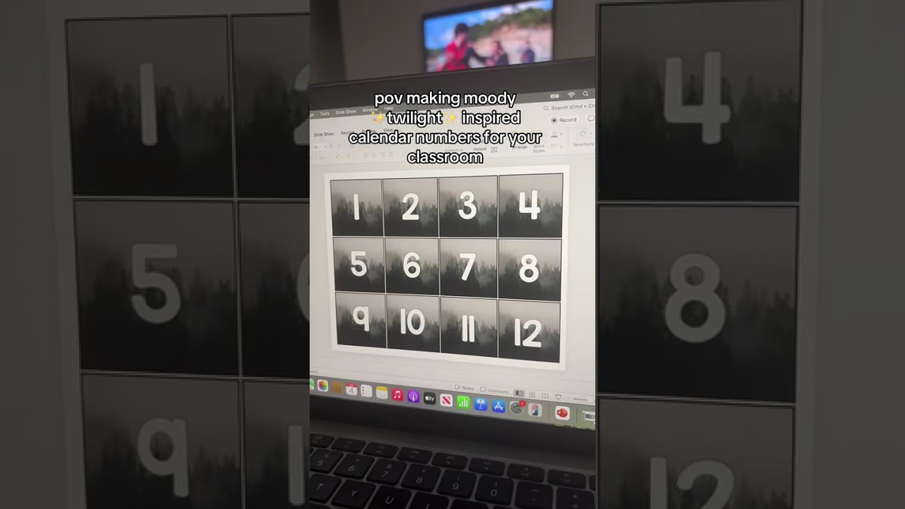 pov moody twilight inspired pocket calendar numbers for your classroom
