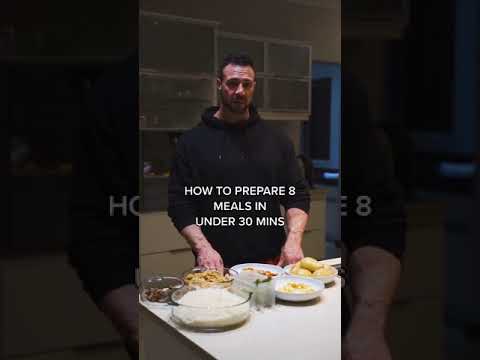 HOW TO MEAL PREP 8 MEALS IN 30 MINS #shorts
