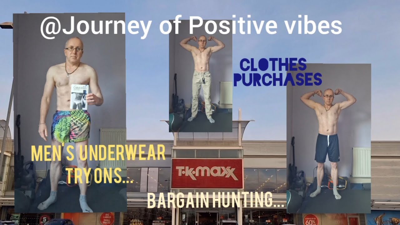 Reviewing Calvin klein briefs, adidas shorts, bargain hunting TK Maxx TJ Maxx Men's underwear try on