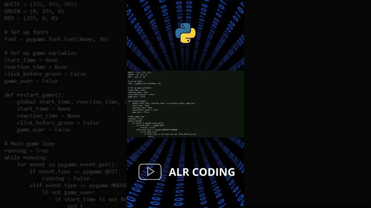 How to make a Reaction Time Test in Python