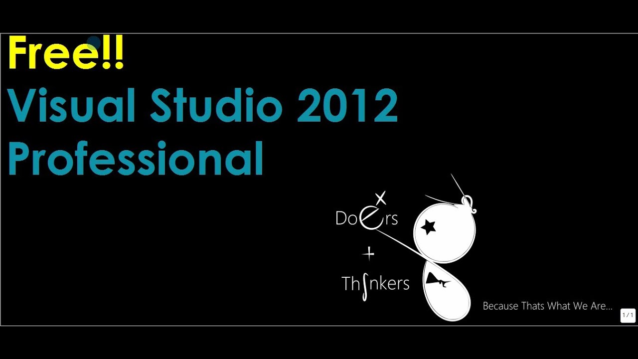 FREE Professional Visual Studio 2012