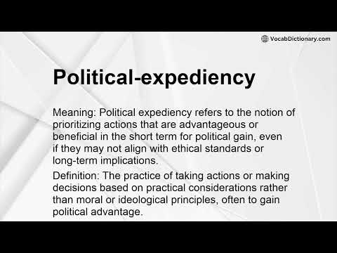 Political-expediency Meaning