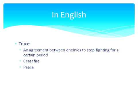 Meaning of Truce in Hindi