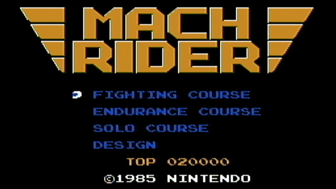 Mach Rider (Nintendo, Aug 1986) - NES Gameplay