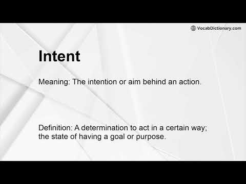 Intent Meaning