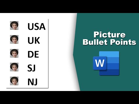 how to insert picture bullet point in word