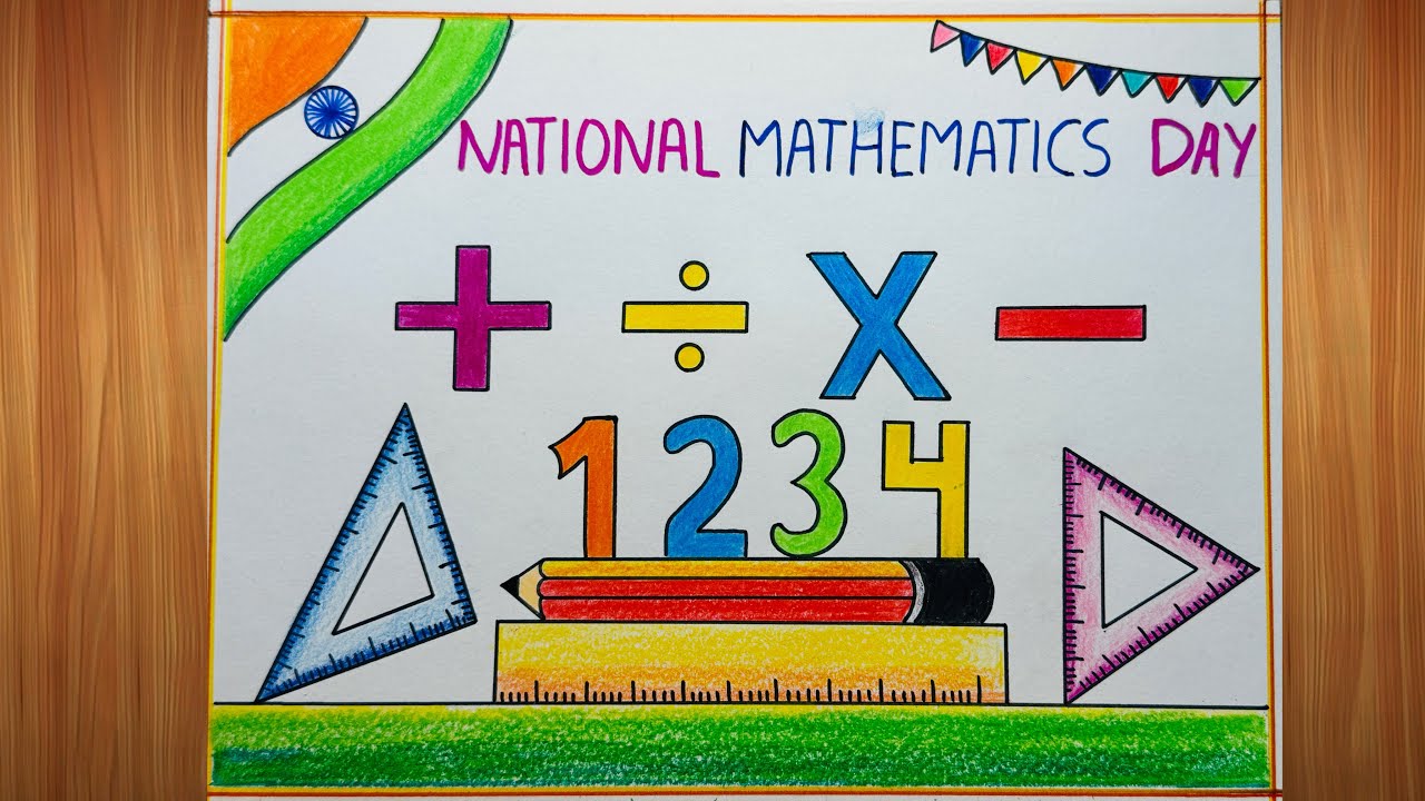 National Mathematics Day Drawing/How to Draw Mathematics day poster drawing/easy mathematics drawing