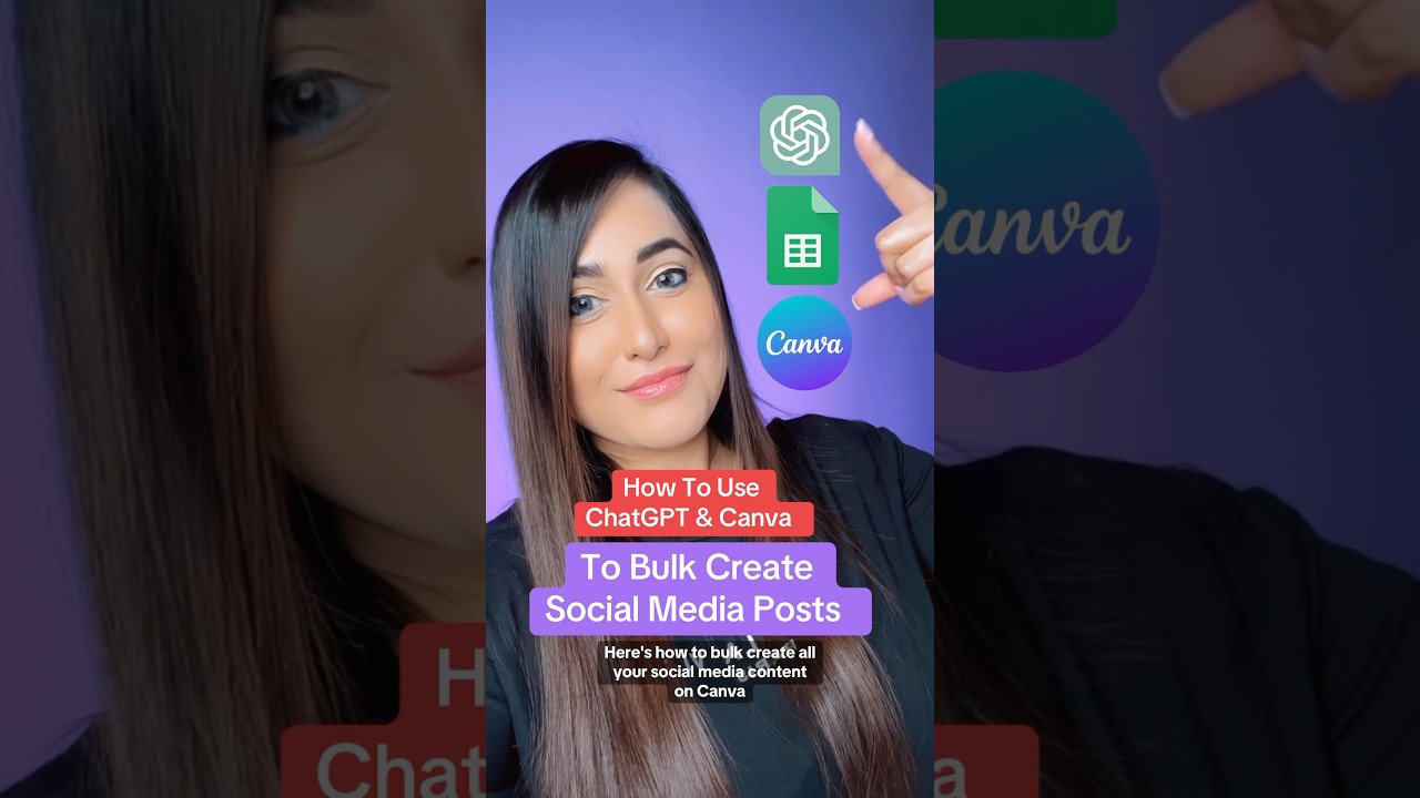 How To Use ChatGPT & Canva To Bulk Create Social Media Posts For Your Business! #canvatutorial