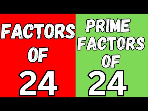 Factors of 24 using factor tree method | Prime factors of 24 using factor tree | Factor tree of 24