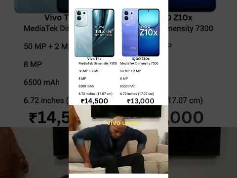 Iqoo z10x vs Vivo t4x 🤯 comparison #vivot4x #iqooz10x
