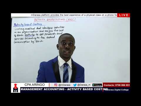 ACTIVITY BASED COSTING - LESSON 1. KASNEB CPA MANAGEMENT ACCOUNTING SEC 2