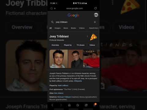 Google hacks part 1 #joey tribbiani in Google click of pizza and enjoy