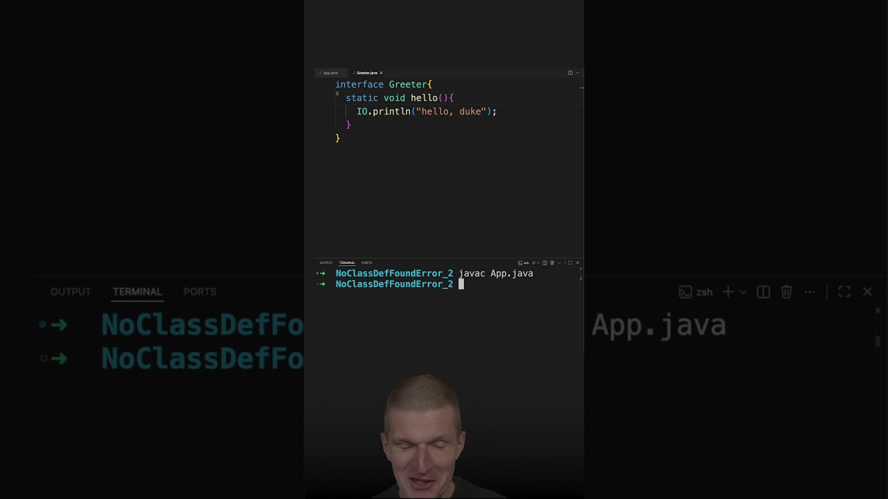 NoClassDefFoundError  👉  When Classes Disappear #java #shorts #coding #airhacks