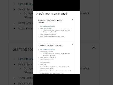 J.P. Morgan Private Bank How to grant access to your accounts and monitor user activity #finance #