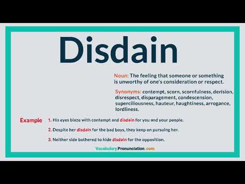 How to Pronounce DISDAIN l Definition, Meaning, Example and Synonyms of DISDAIN by VP