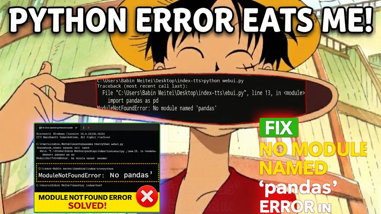 Fix Module Not Found Error No Module Named Pandas in Python (Easy Fix)