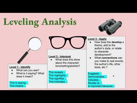 Analyzing your Evidence