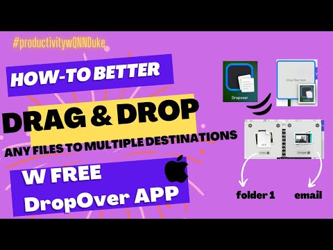 How to drag & drop any file types to multiple destinations w/ DropOver free app