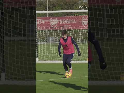 SCREAMER FROM KIERAN TIERNEY IN ARSENAL TRAINING SESSION! 🎯 #arsenal