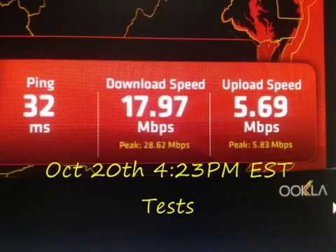 Comcast Internet Speed 100Mbps Update Fail Oct 20th 2016