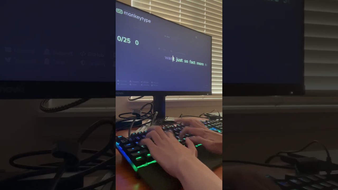 Can you read this fast? (300 WPM) #monkeytype #speedtyping #typing #keyboard #asmr