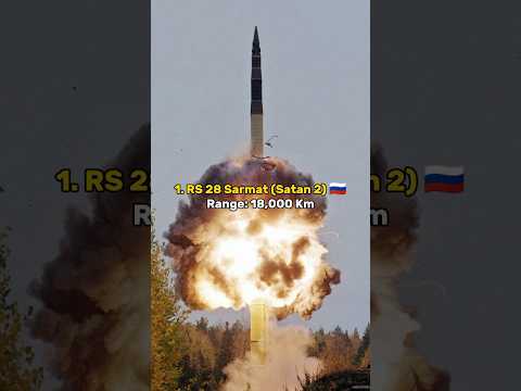 top 10 longest range missiles in the world #top10facts #ytshorts
