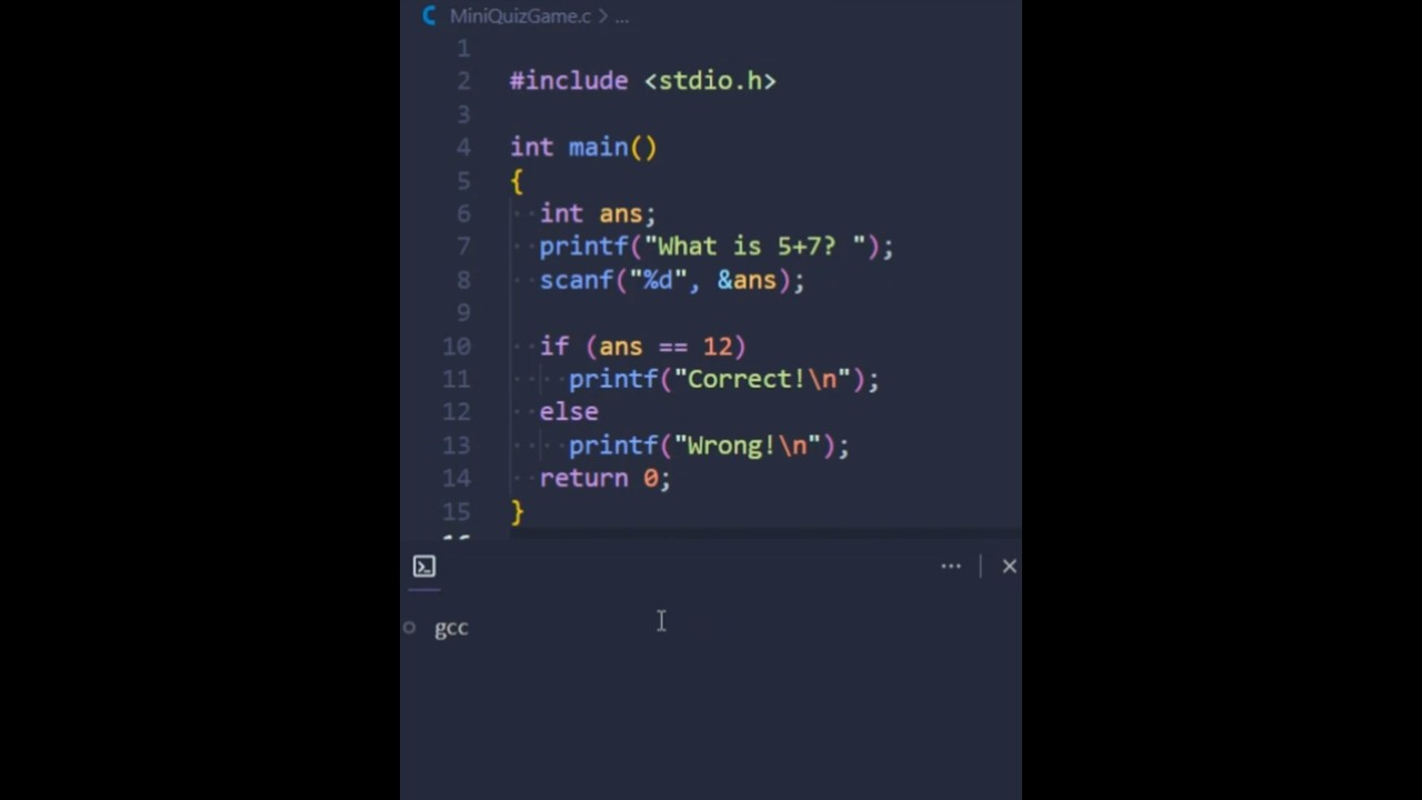 C Programming Made Easy: Mini Quiz Game
