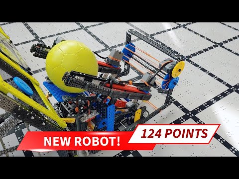 124 points - VEX IQ Rapid Relay "Dropshot" catapult and conveyor Robot by Ben Lipper