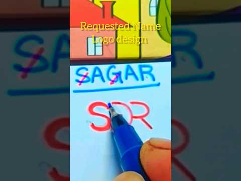 SAGAR  Name Logo Design #art #logodesign #trending #viral #shorts