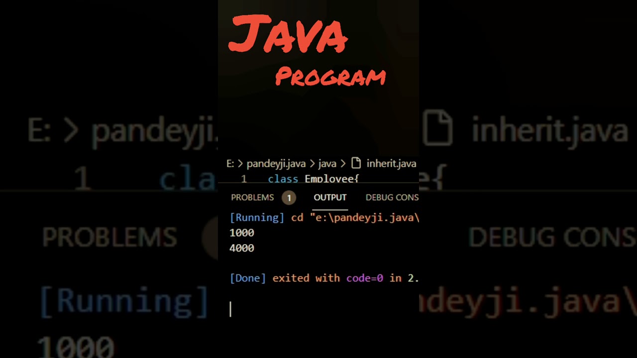 #shorts #java #program #inheritance #codingstatus #viral #Avenirskill #java example