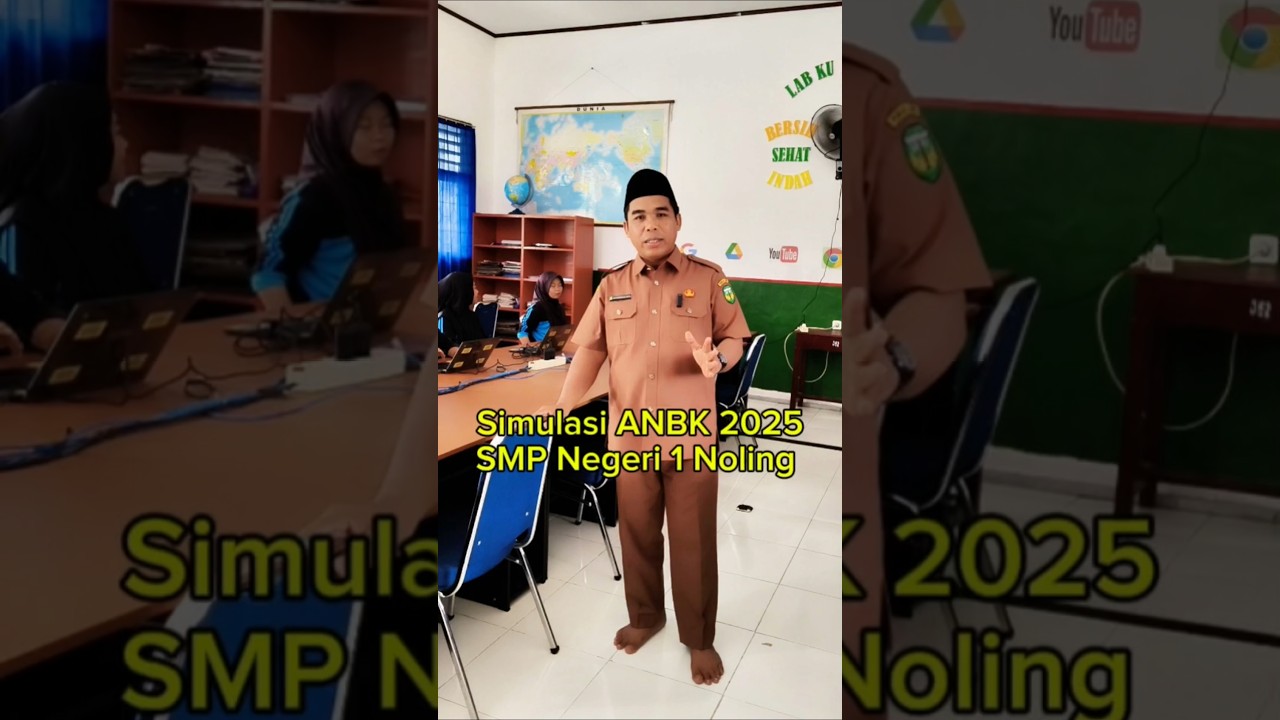 Simulasi Pelaksanaan Asesmen Nasional Berbasis Komputer (ANBK) 2025 di SMP Negeri 1 Noling