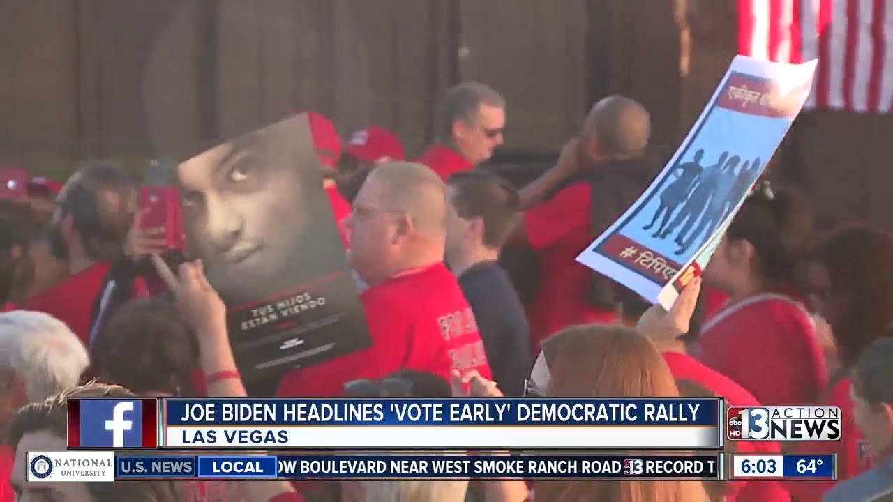 Joe Biden headlines 'vote early' Democratic rally in Las Vegas