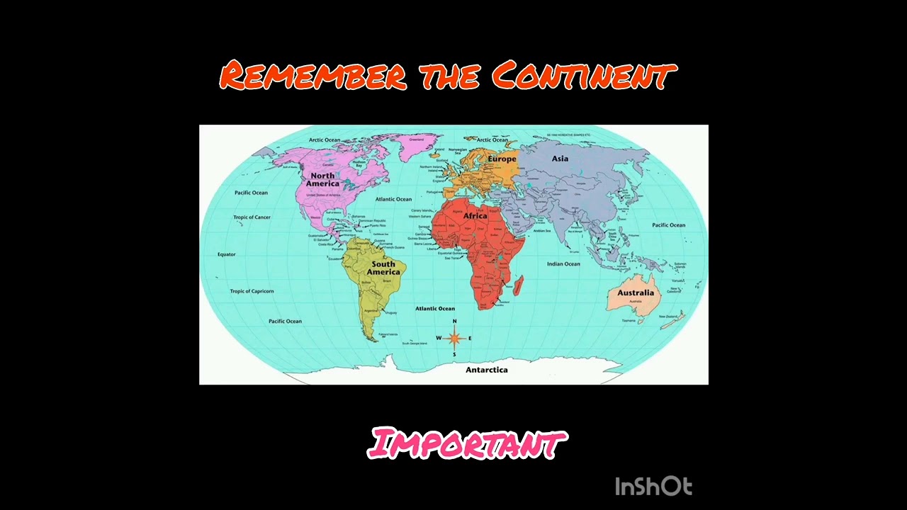 Map of World - Continent.