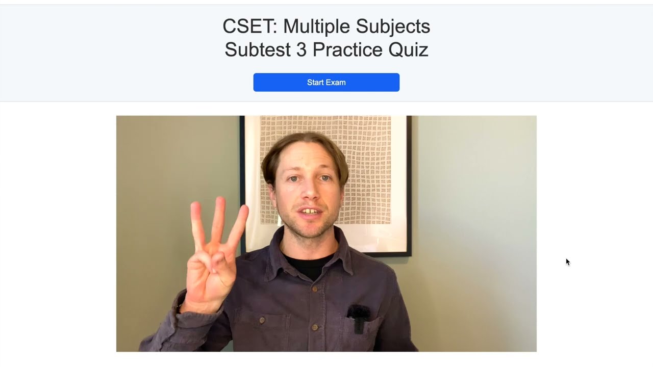 CSET Multiple Subjects Subtest 3 Quiz