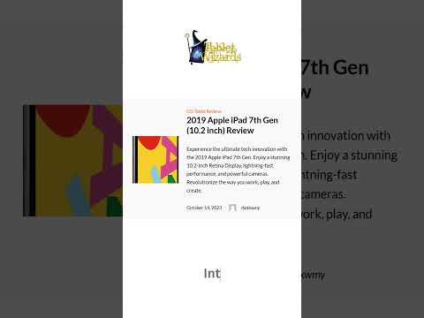 💻2019 Apple iPad 7th Gen (10.2 inch) Review 👀