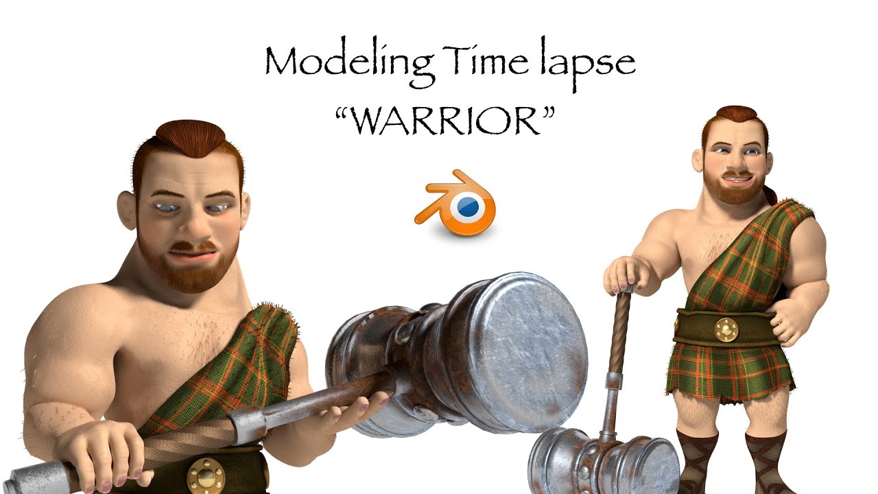 Blender Warrior Modeling Timelapse