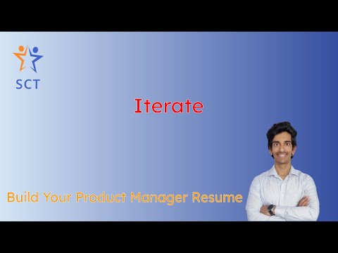 What is "Iterate" in Product lifecycle for your Product Manager Resume?