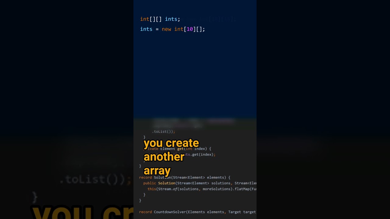 How can you create multi dimensional arrays? - #java #javacoding #javatips #coding