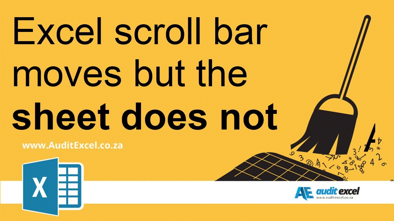 Excel scroll bar moves but sheet does not