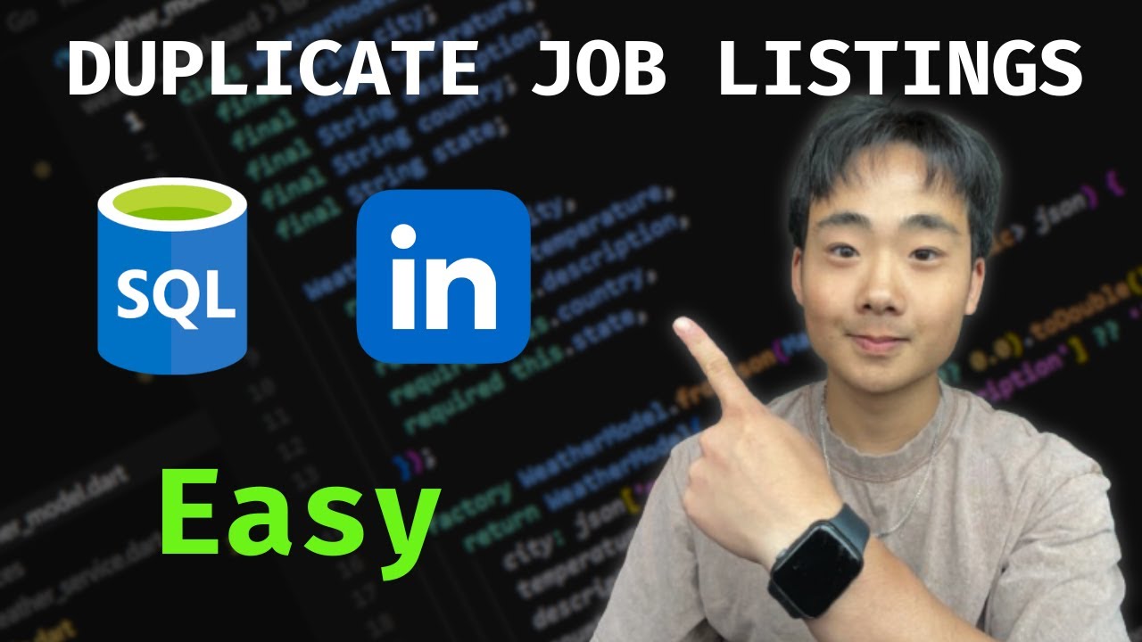 LinkedIn SQL Interview Question: Duplicate Job Listings