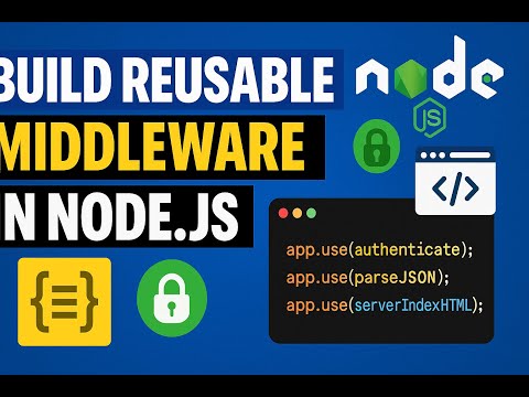 103. Build Reusable Middleware in Node.js – JSON Parser, Auth & SPA Routing Explained!