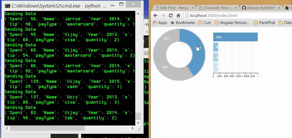 Tutorial: Real Time Data Visualization - d3, crossfilter, websockets in Python by Example